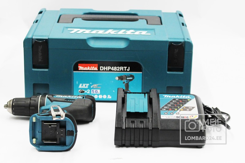 Makita DHP482 + Makita DC18RC + Makita Box - Pandimaja Lombard24